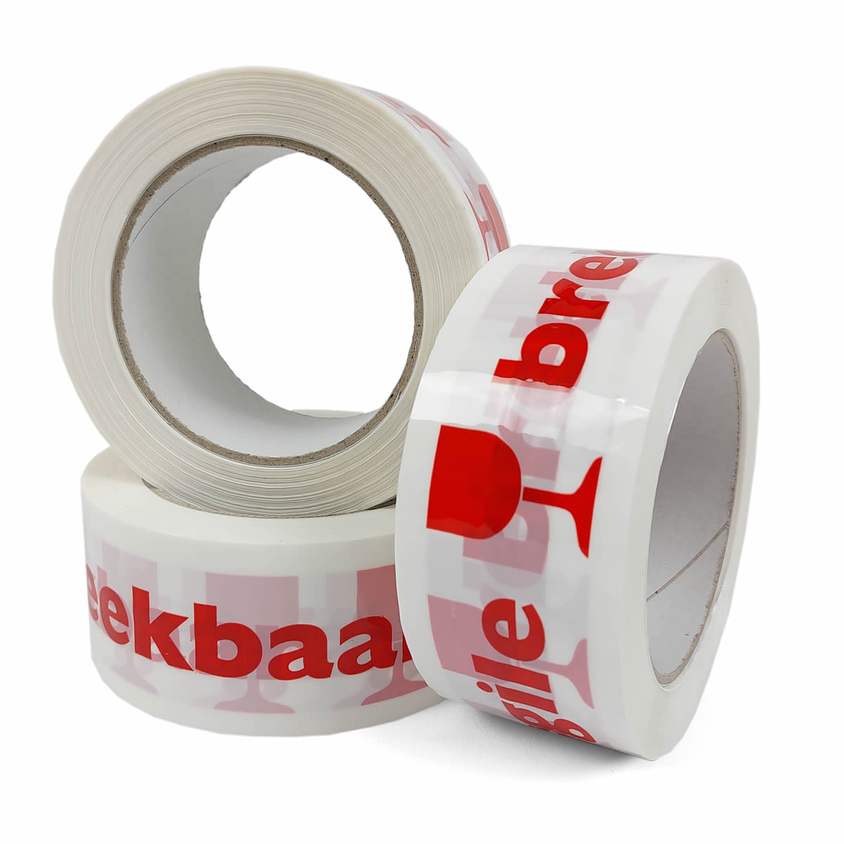 Witte breekbaar tape 48 mm (66 meter) - Decoma.nl